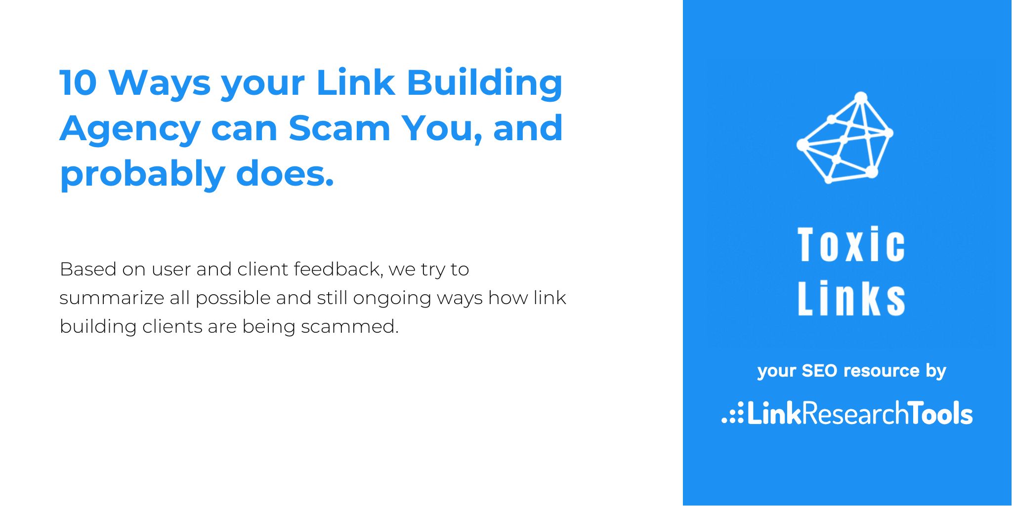10 Ways your Link Building Agency can Scam You, and probably does ...